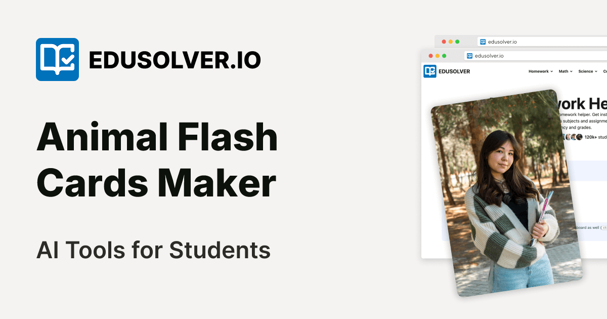 Free Animal Flash Cards Maker