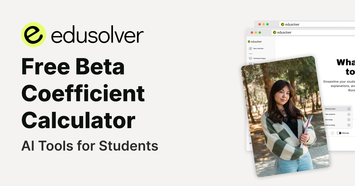 Free Beta Coefficient Calculator