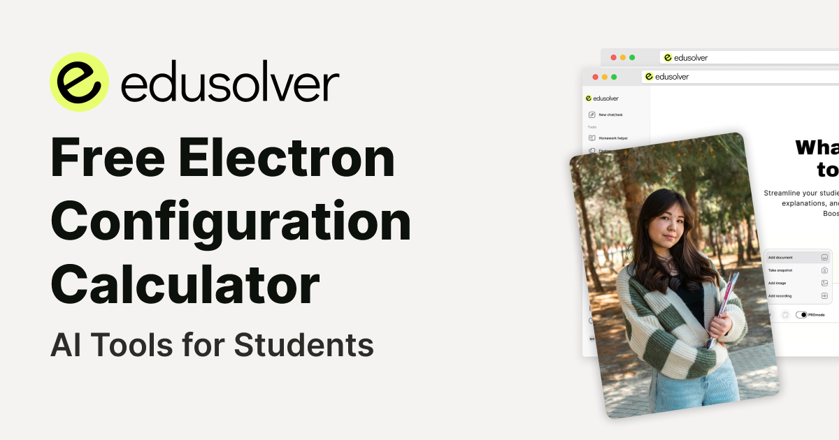 Free Electron Configuration Calculator