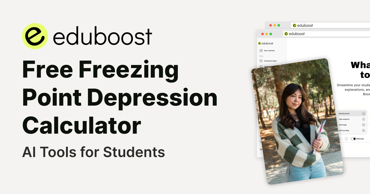 Free Freezing Point Depression Calculator