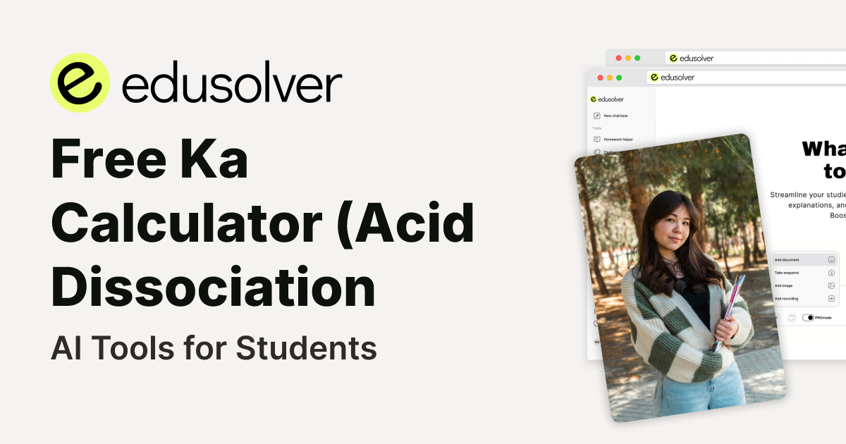 Free Ka Calculator (Acid Dissociation Constant)