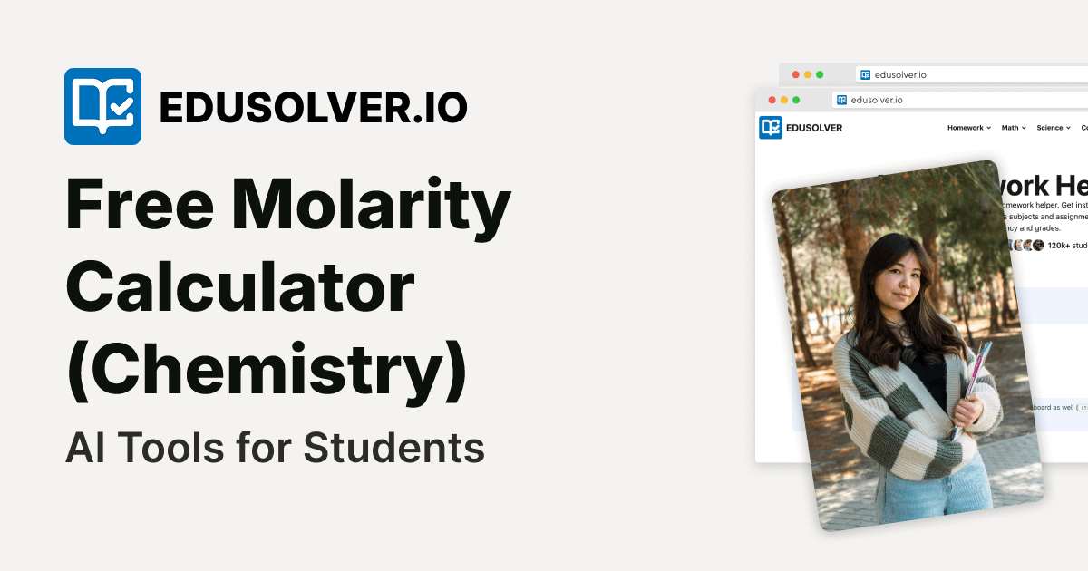Free Molarity Calculator (Chemistry)