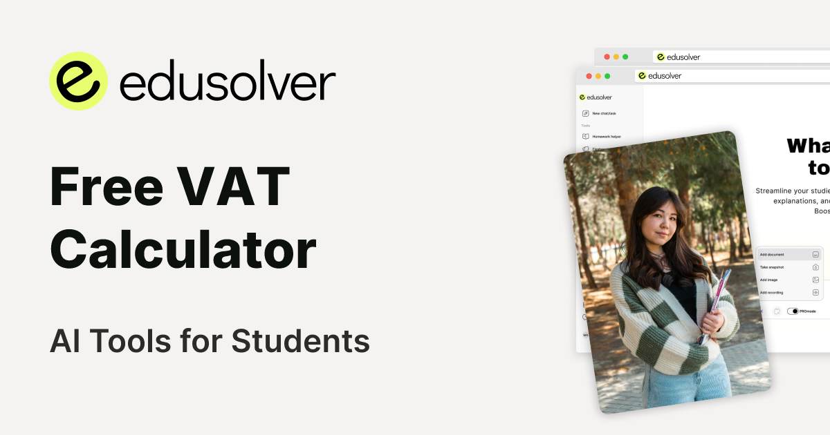 Free VAT Calculator (Value-Added Tax)