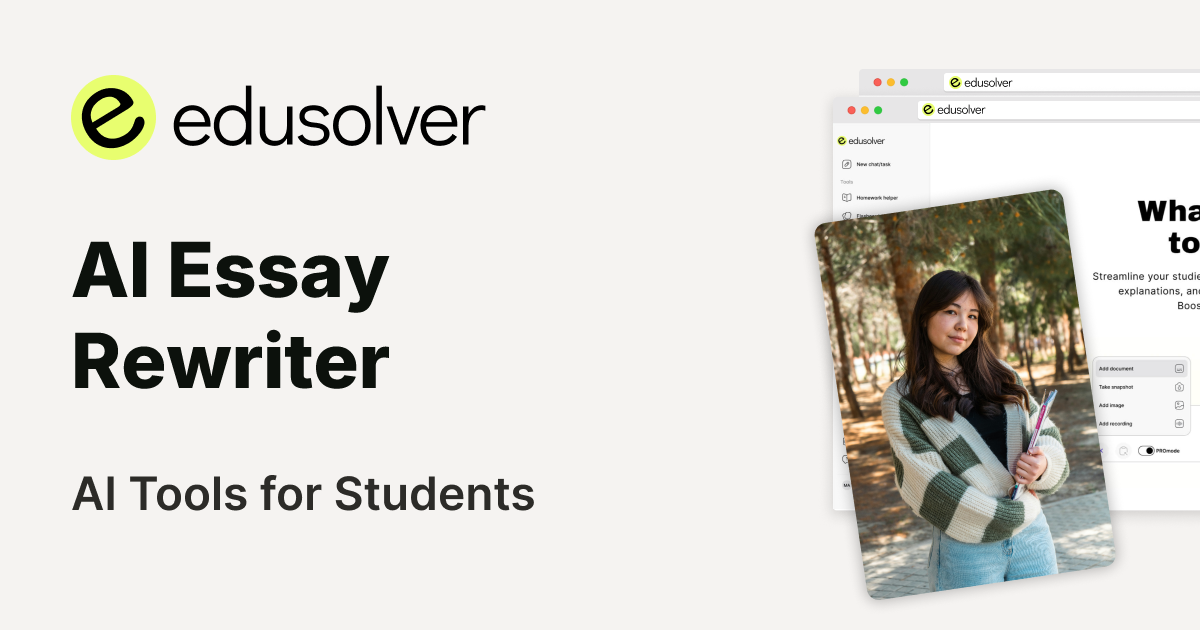 Free AI Essay Rewriter Tool - Rewrite Essays Online Instantly