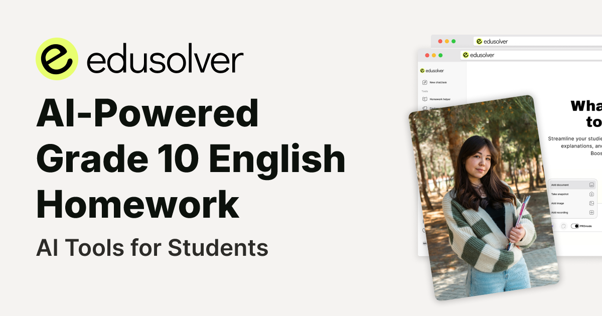 Free AI-Powered Grade 10 English Homework Helper