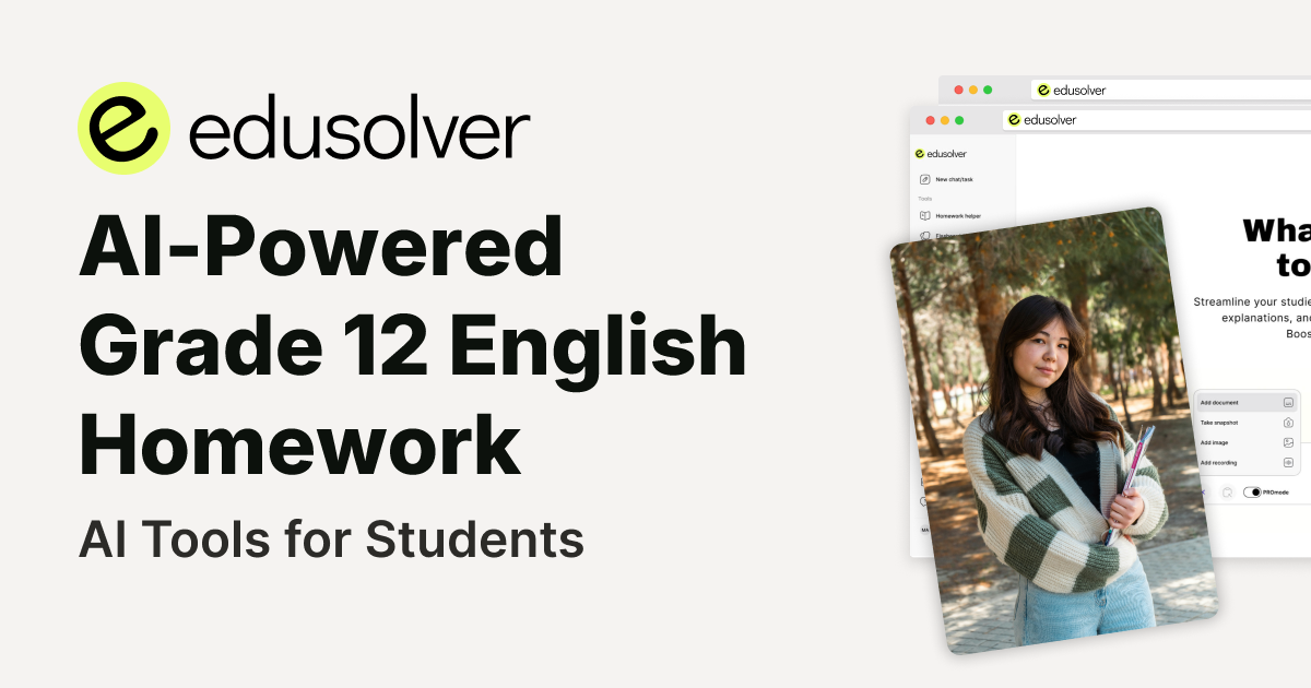 Free AI-Powered Grade 12 English Homework Helper